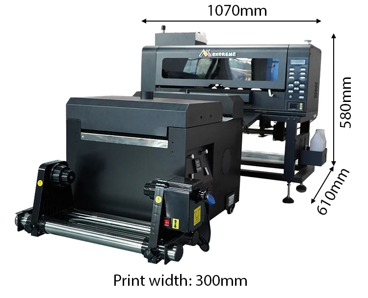 Commercial Extreme Brand DTF Printer 300mm with Powder Shaking Machine ...