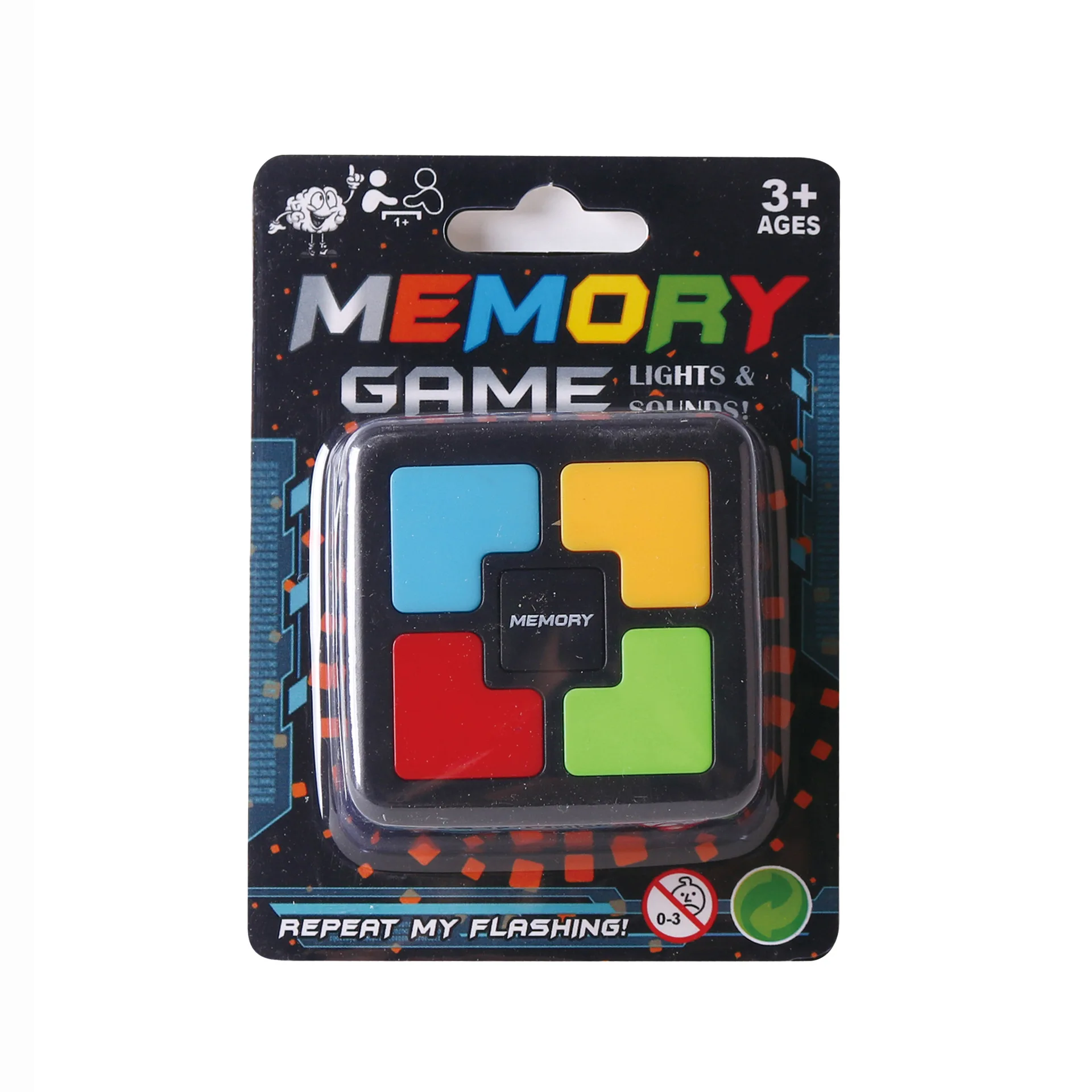 Mini Size Kids Memory Brain Toys Flashing Cube Follow Game Electric ...