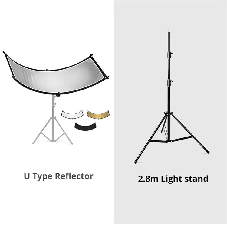 60x180cm U-type Reflector With Tripod Collapsible Photography Light ...