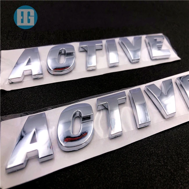Custom Brand 3D Embossed Logo Car Badge Premium Adhesive UV Proof Metal ...