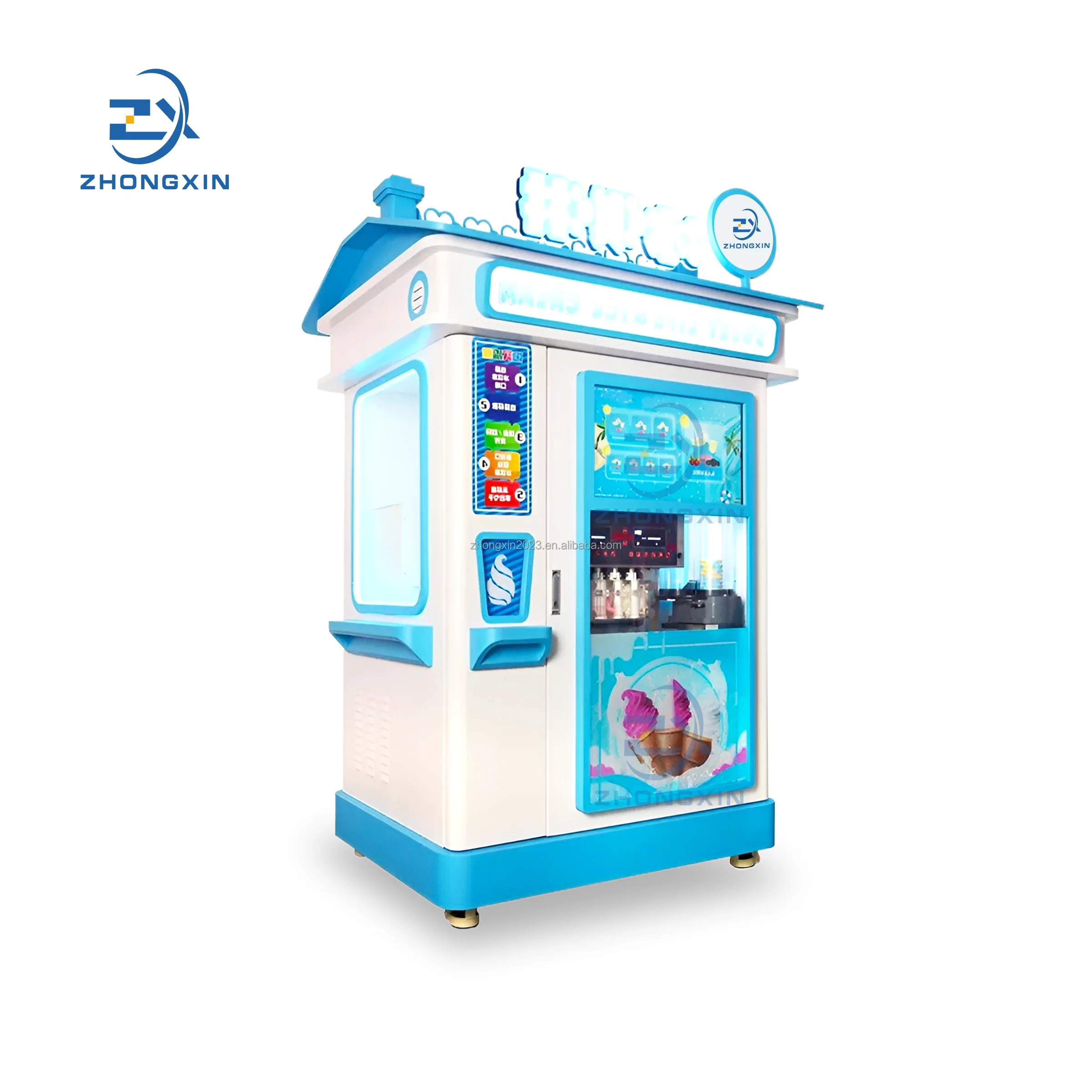 Amusement Park Coin-operated Card-operated Ice Cream Vending Machine ...