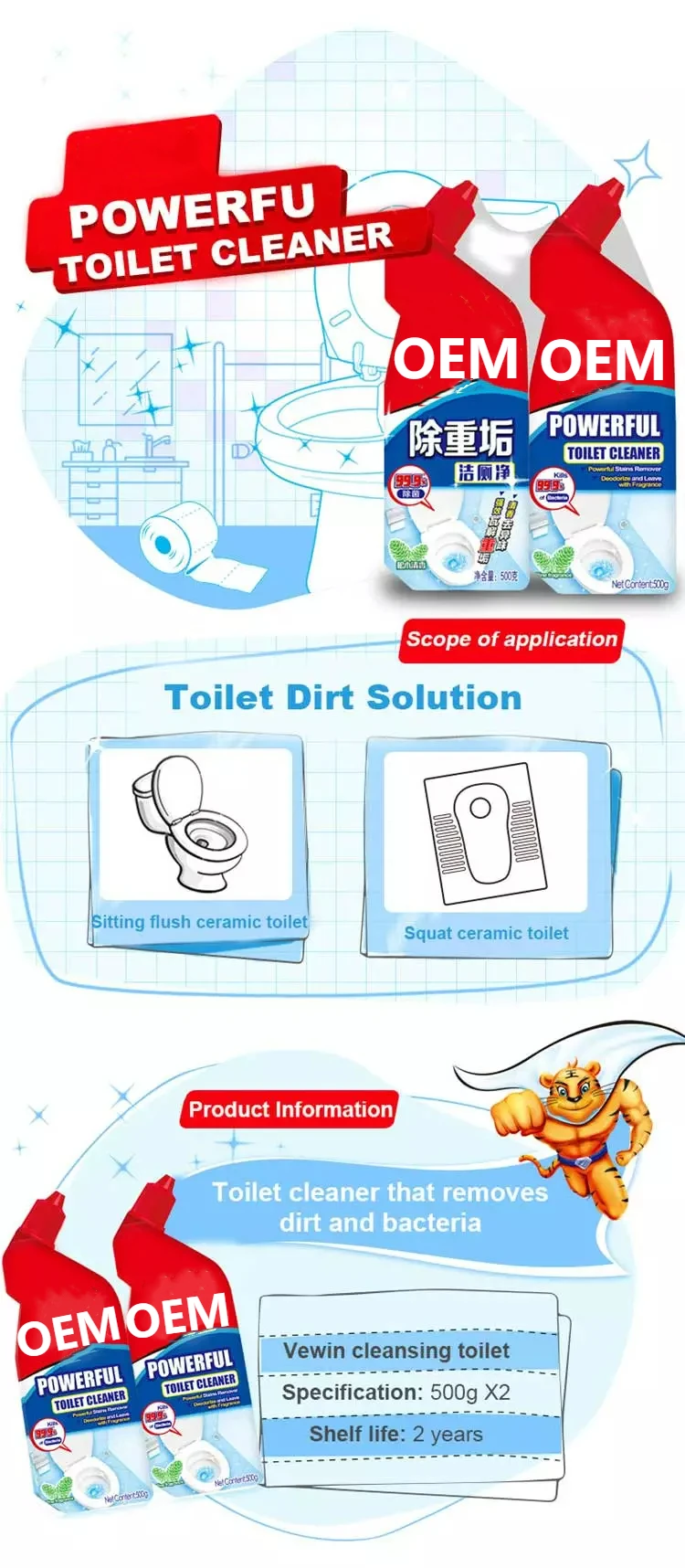 Best Dissolve Washroom Cleaner - Heavy Dirt Toilet Solution