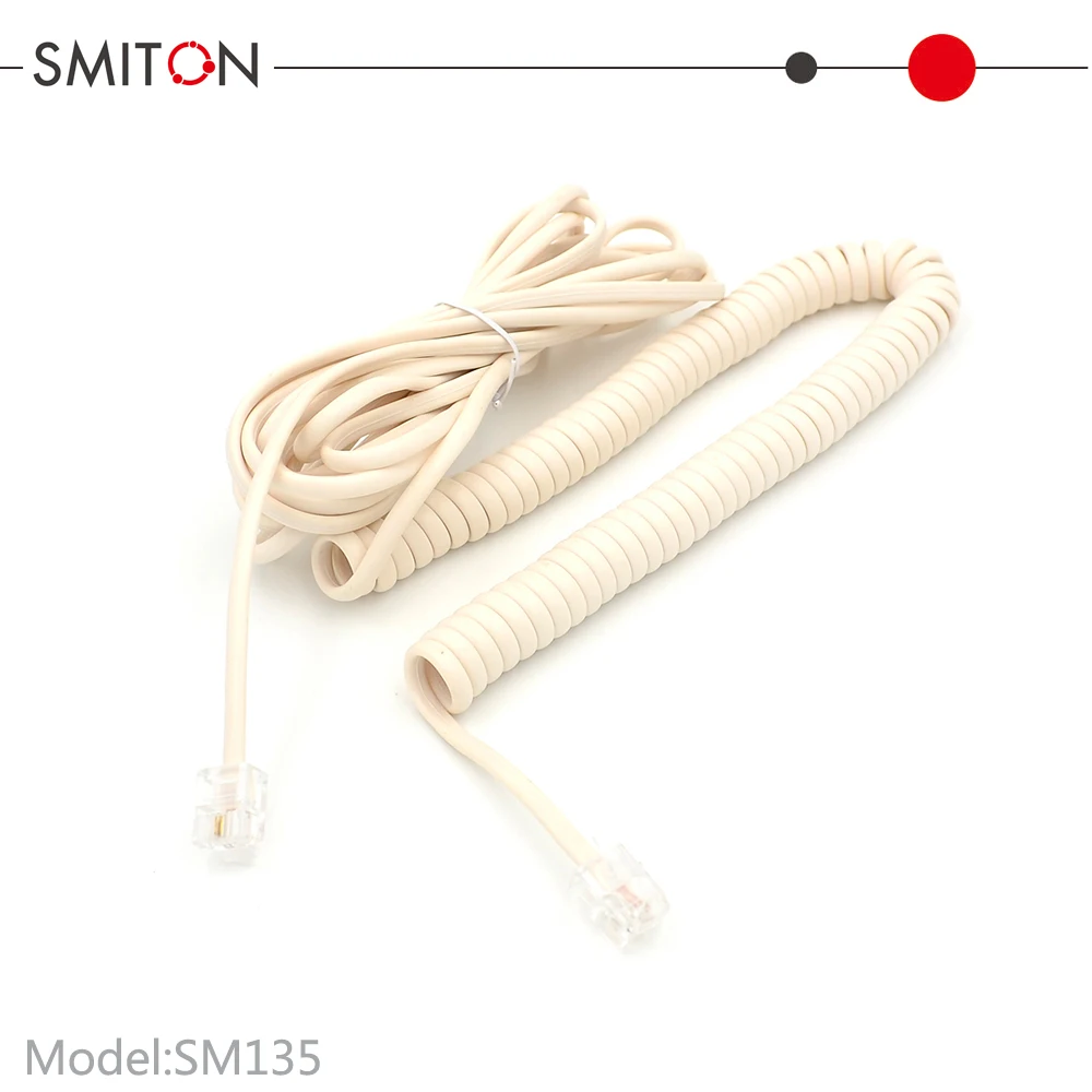 Handset Coiled Landline 4p4c Rj9 Telephone Cable - Buy Rj9 Telephone Cable 4p4c Rj9 Telephone ...