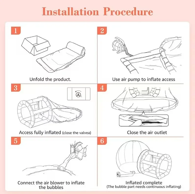 Giant Clear Kids Party Fun House Inflatable Crystal Igloo Dome Balloons ...