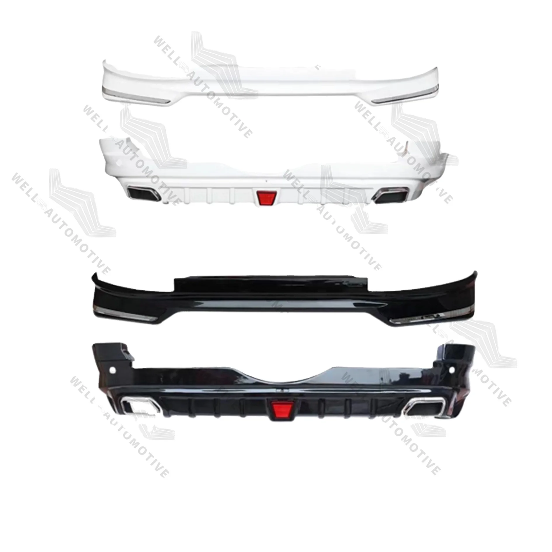 Factory Wholesale Body Kits Bumper Guards Abs Plastic Front Rear Black ...