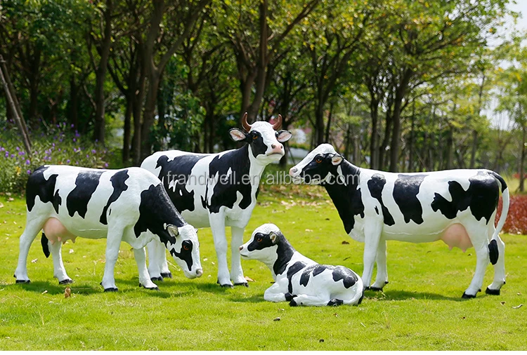 Life Size Fiberglass Cow Statue for Sale - Lifelike Resin Sculpture for ...