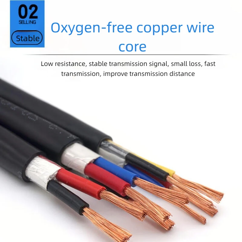 Copper Conductor Royal Cord Flexible Cable RVV, 2 3 4 5 Core 0.75 1 1.5 2.5 4 6mm Electrical ...