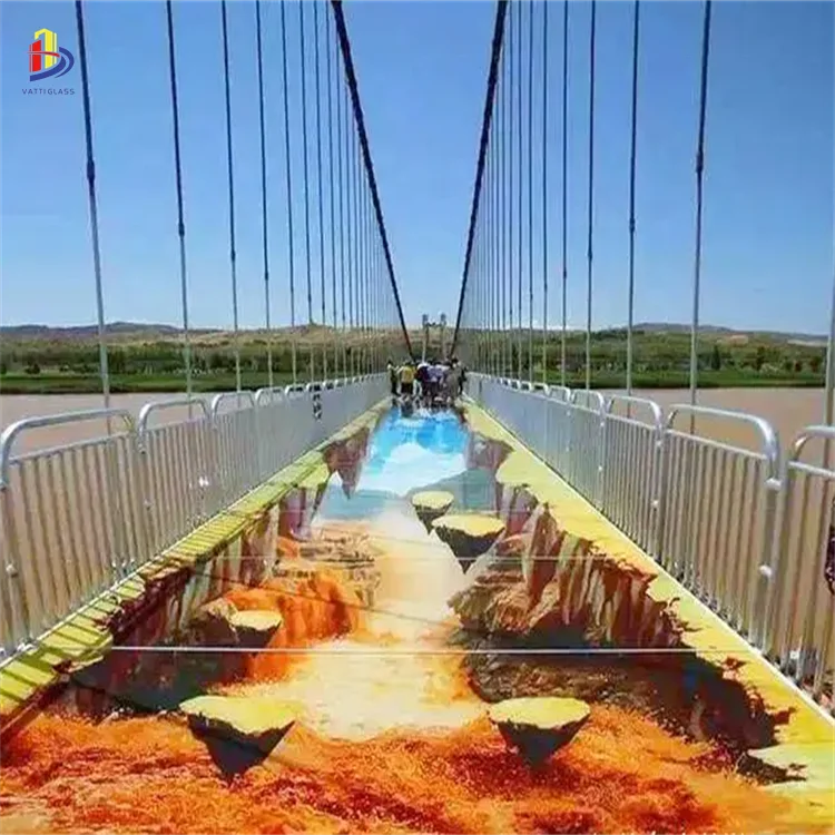 Virtual scene 3D interactive glass bridge laminated glass| Alibaba.com