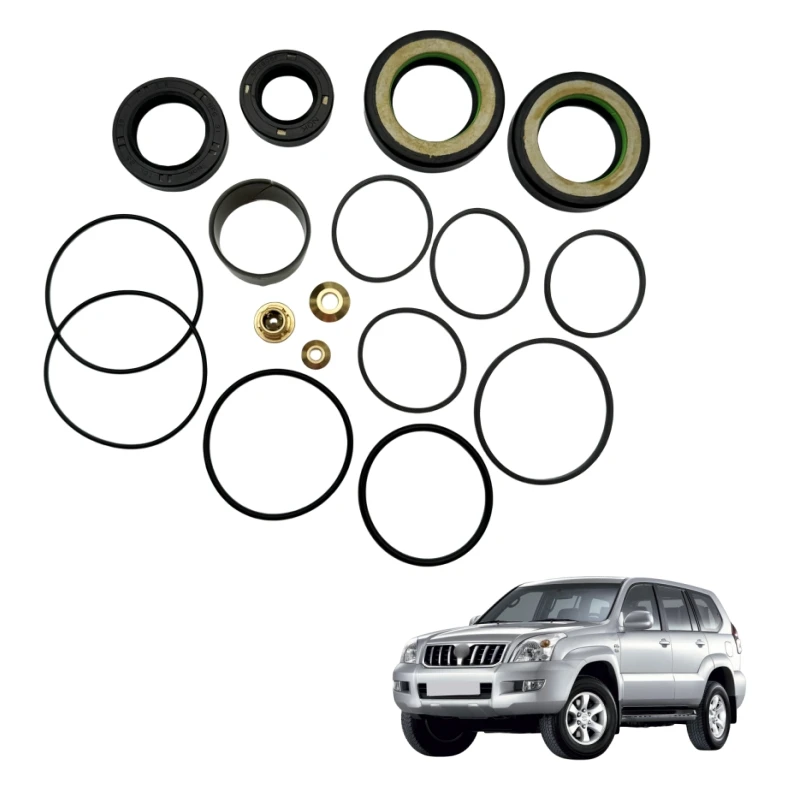 LUXESOEM Car Power Steering Gear Gasket Kit 04445-35190 for PRADO FJ120 ...