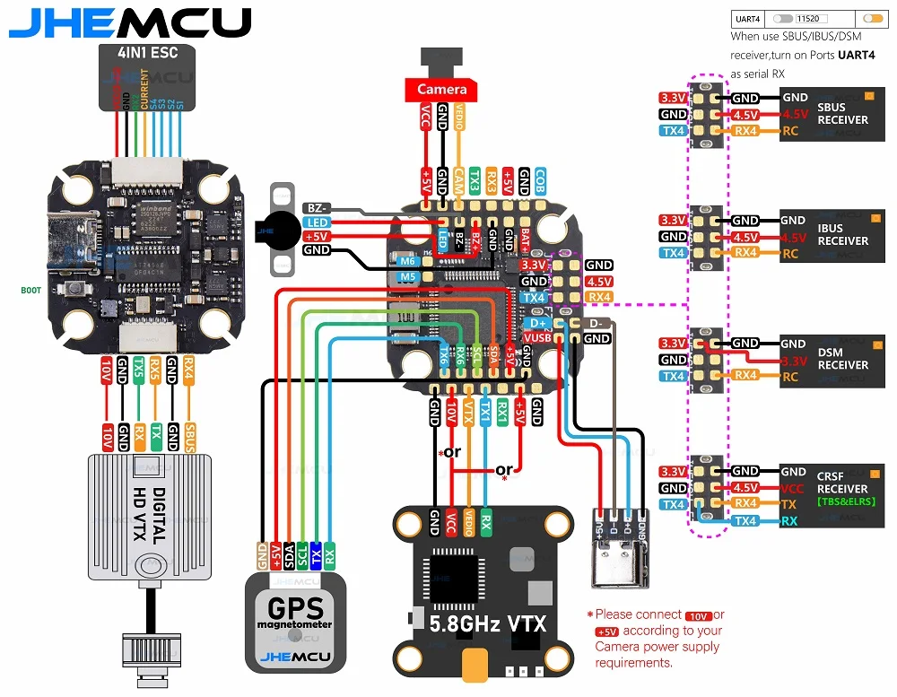 Jhemcu F722 Noxe Flight Controller Built-in Gyro Barometer Osd 16mb ...
