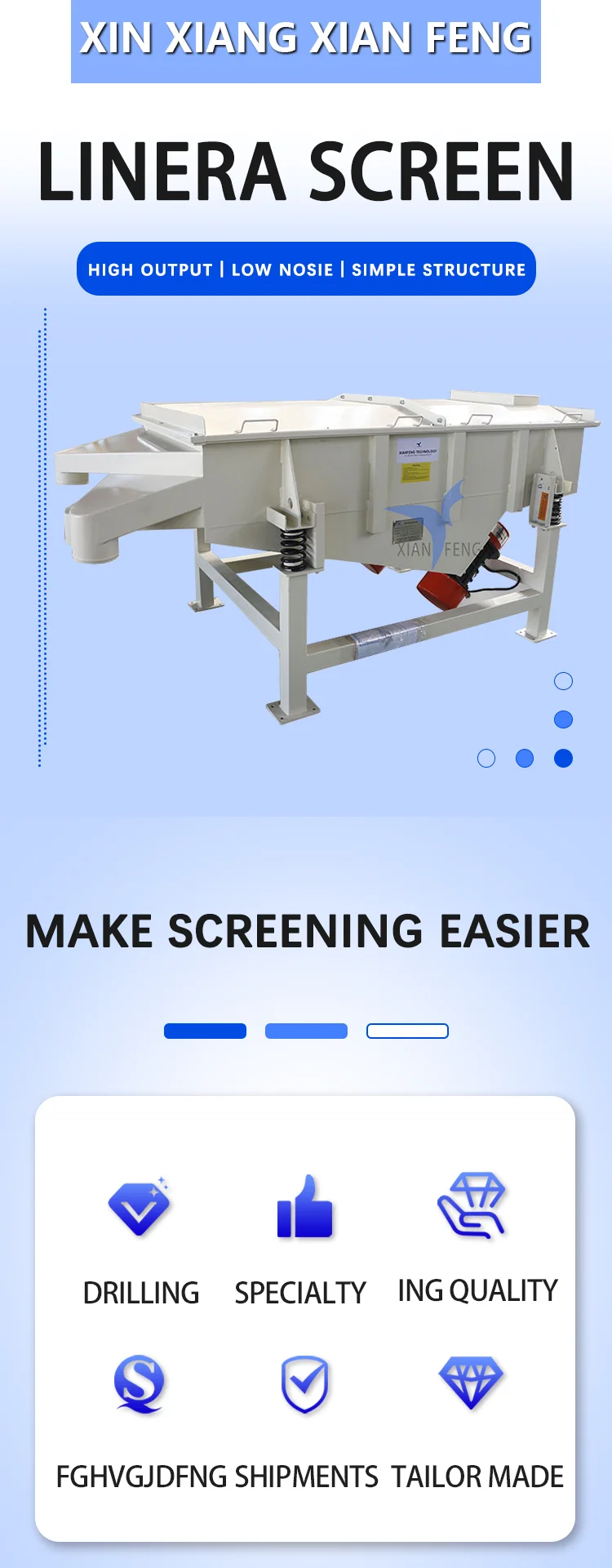 Multi-layer Industrial Linear Vibrating Screen for Tea and Tobacco Leaf ...