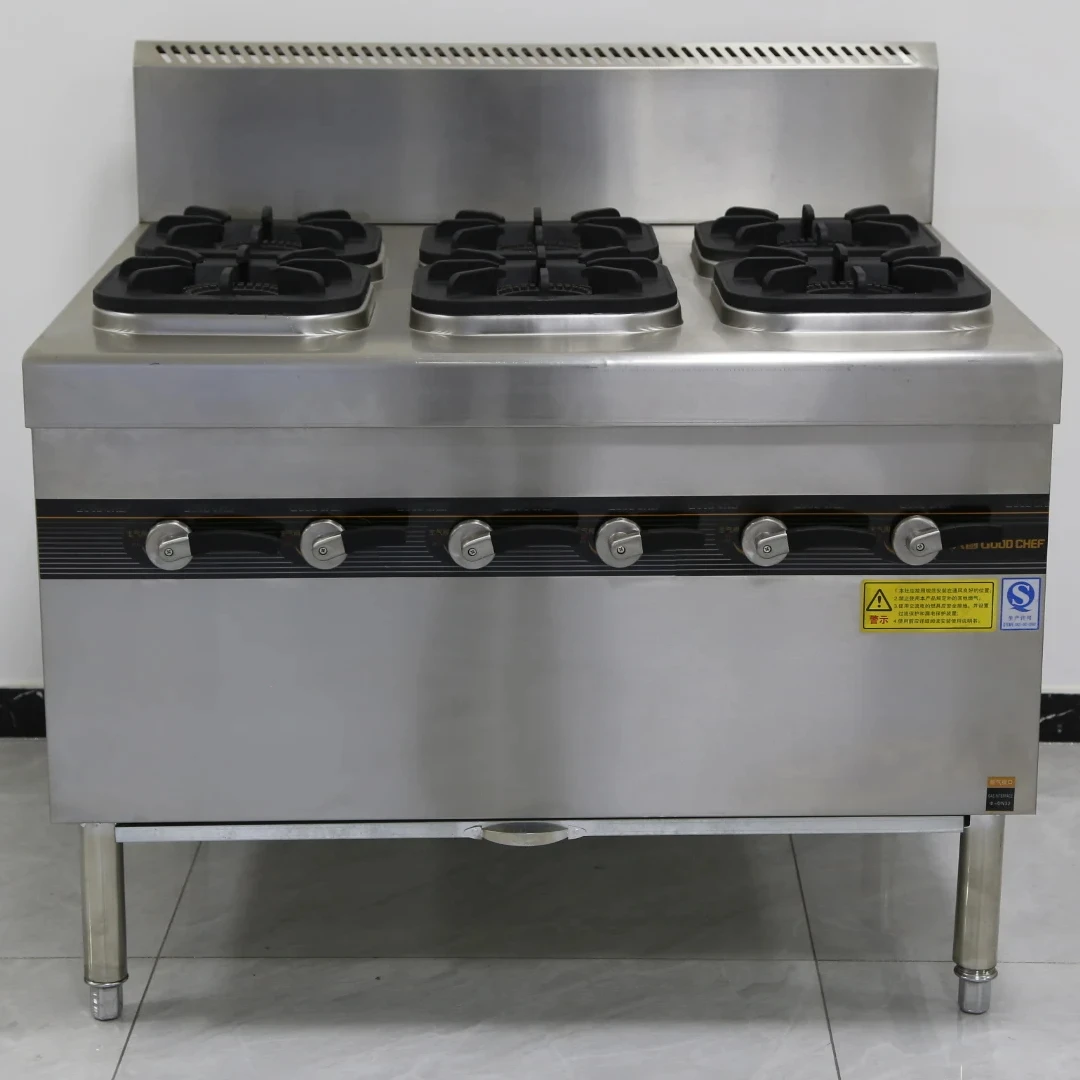 Commercial Kitchen Equipment Free Standing Stainless Steel 6 Burners ...