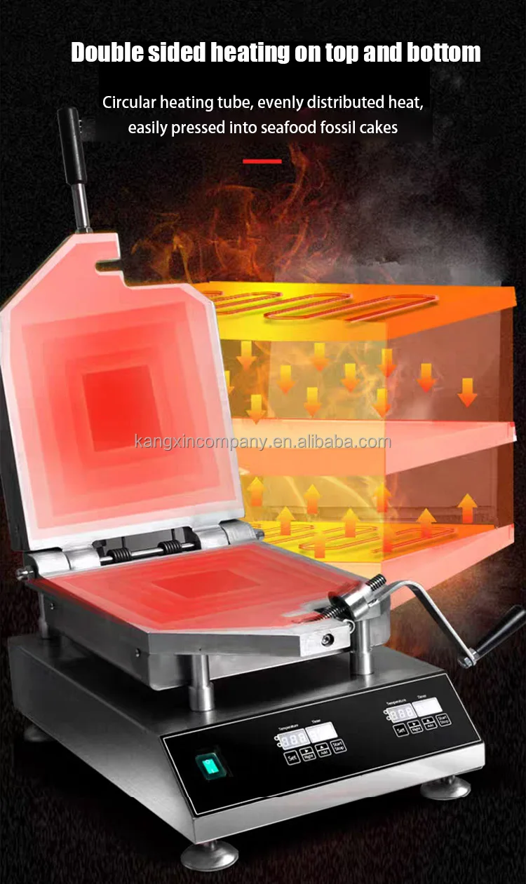 Commercial Rice Crackers Baker Snack Tako Senbei Machine Seafood Fossil ...