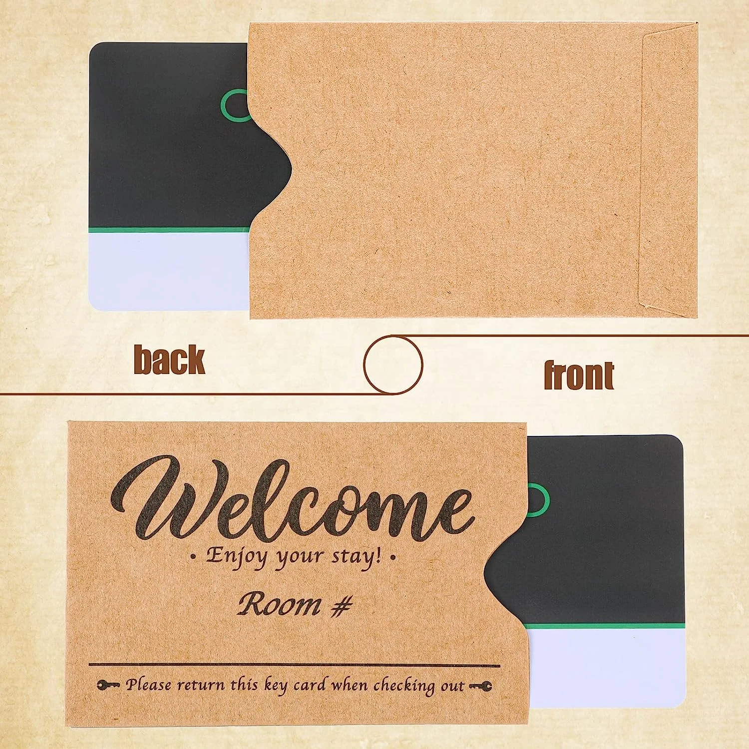 Hotel Key Card Envelope 2.36*3.54inch Credit Card Protectors Cover Gift ...