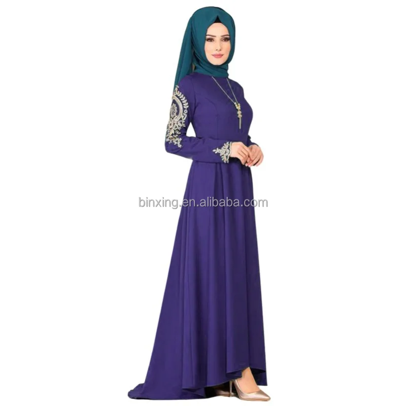 Women Dubai Middle East Muslim Abaya Robe Clothing Plain Simple Modern ...