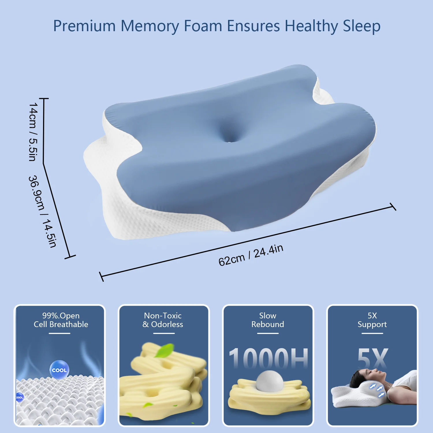 Alibaba.com: LIANDA P-125 Orthopedic Cervical Contour Memory Foam ...