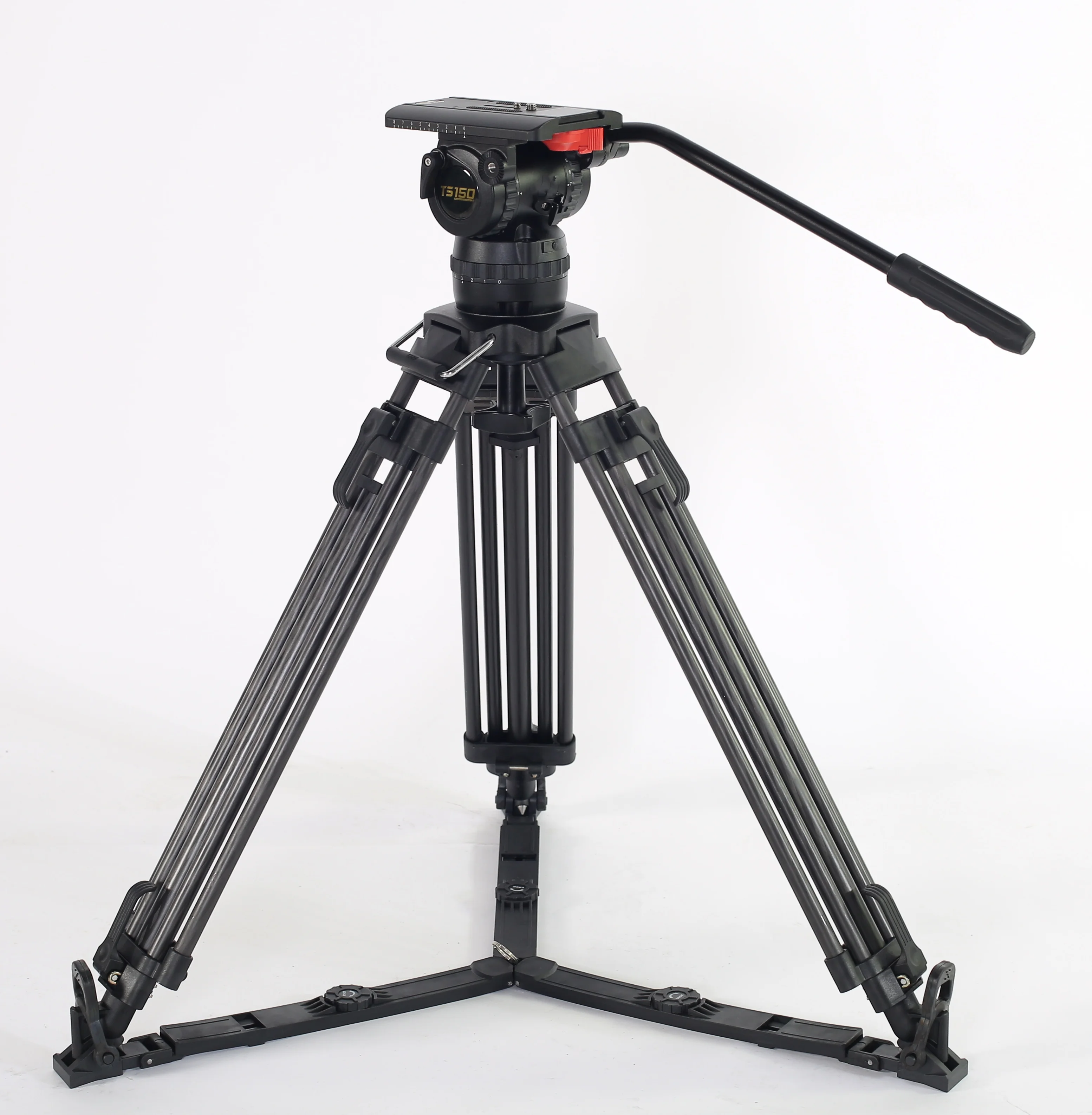 Broadcast Level Payload 20kgs Carbon Fiber Tripod Kit With Fluid Head ...