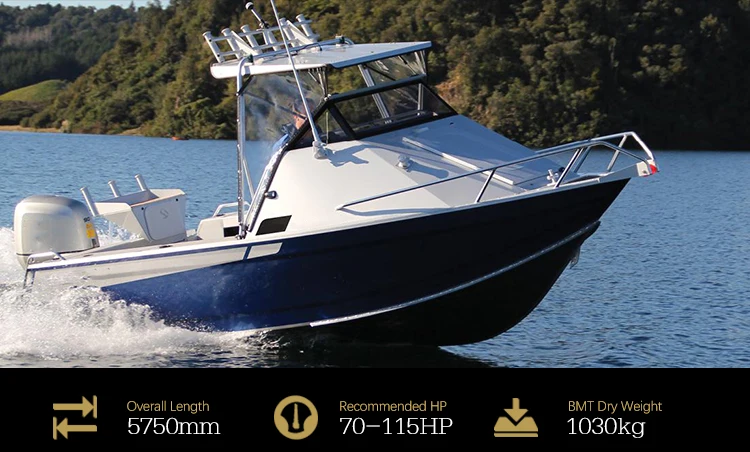 Yachts Fishing Boat Factory Customized Aluminium Boat 17 Feet Speed ...