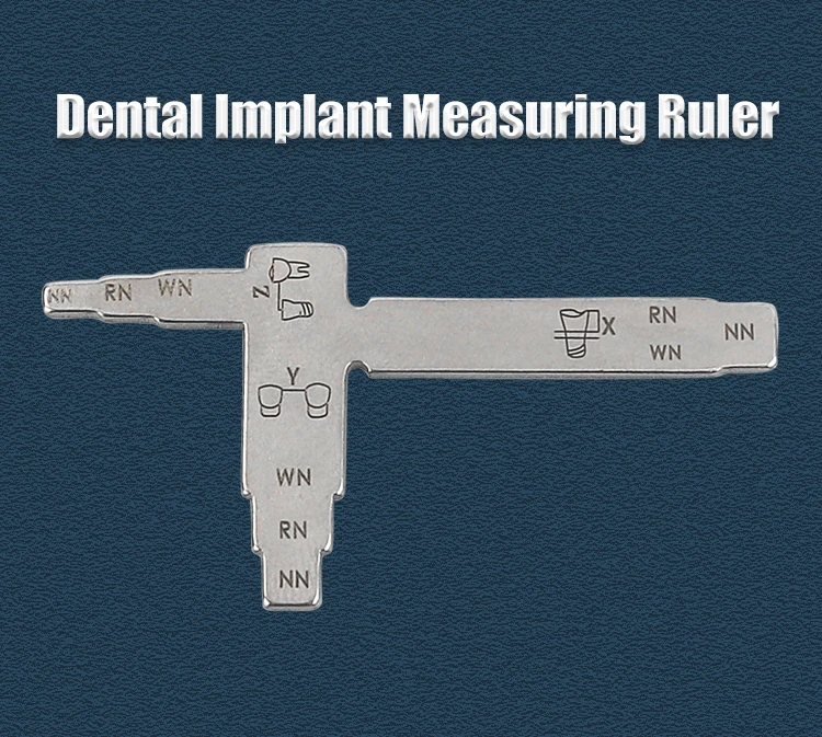 Stainless Steel Dental Measuring Ruler T Type Interdental Measurement ...