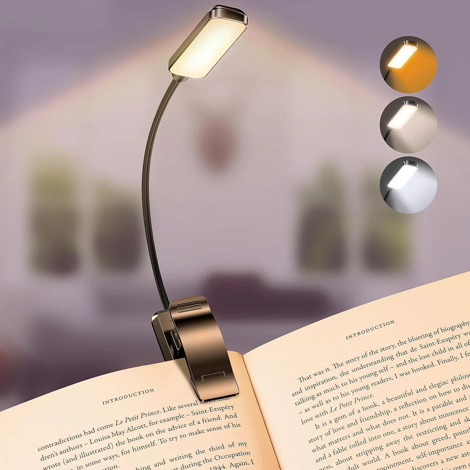 Music Desk Lamp Clip - Bright, Adjustable, Rechargeable