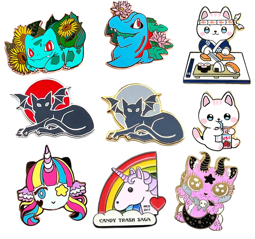 Free Sample Custom Enamel Pin No Minimum Metal Soft Hard Enamel Lapel ...