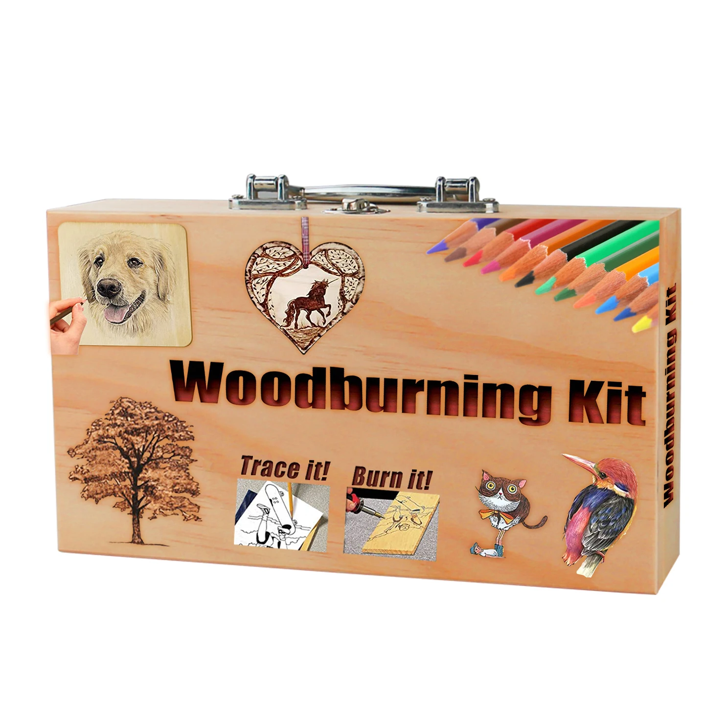 Custom 22pcs DIY Craft Pyrography Wood Burning Pen Kit