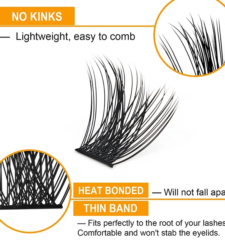 2023 Lash Clusters Diy Eyelash Extensions Band Individual Eyelash ...