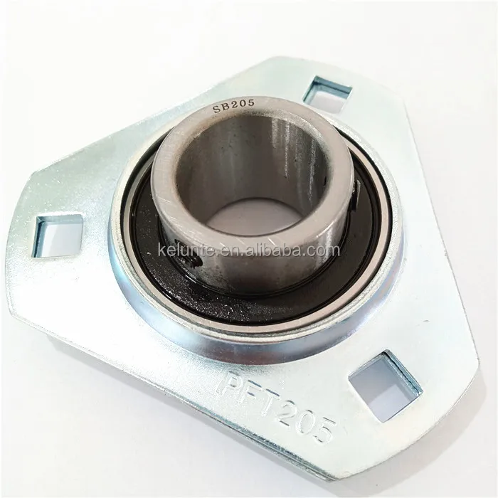 3-bolt Triangle Flange Bearing Housing PFT207 with Ball Bearing SB207