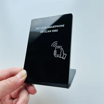 Custom Contactless Printing Acrylic Restaurant Table Display Stand ...