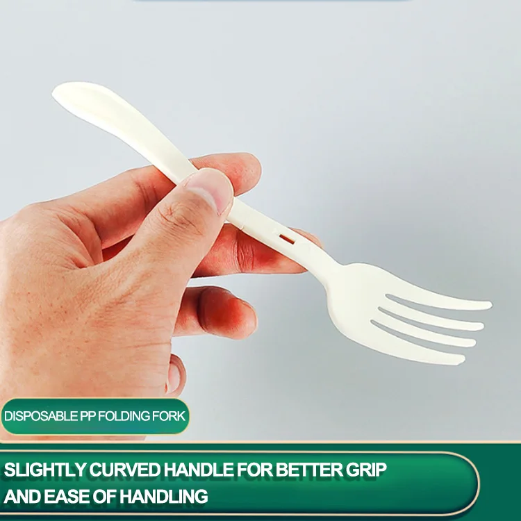 High Temperature Resistanc Disposable Plastic Foldable Fork for Instant ...