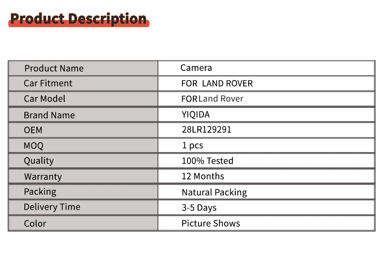 Yiqida Lr129291 Auto Electrical Systems Parking Sensors Park Assit ...