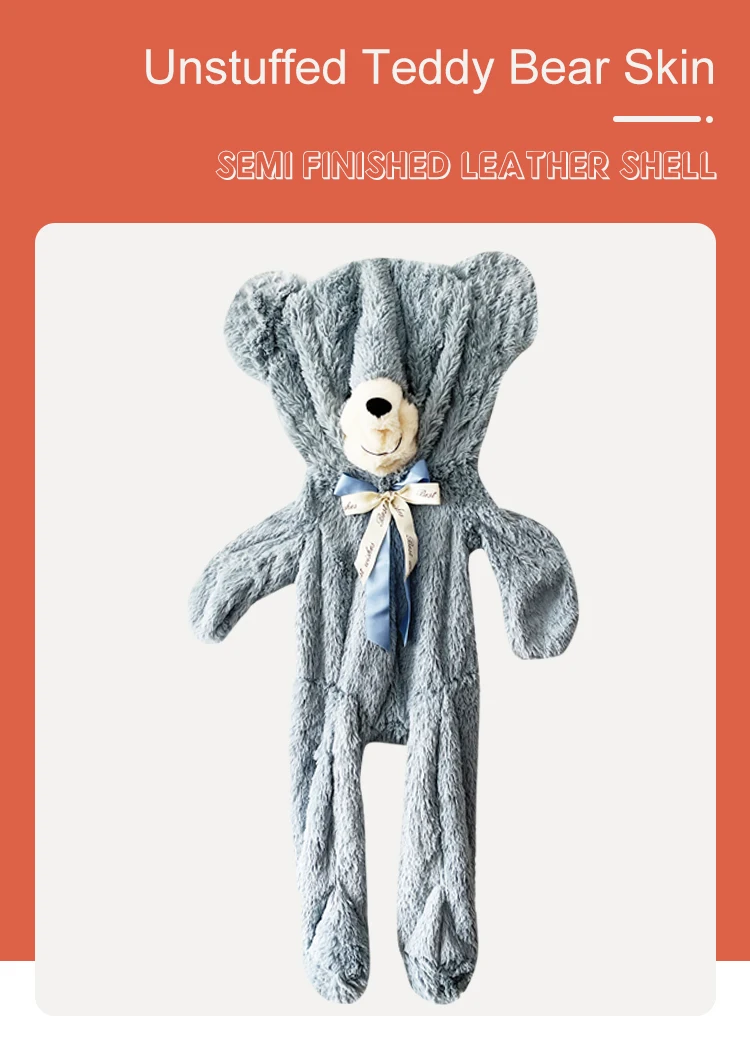 Custom Unstuffed Plush Bear Skin with Zipper - Unstuffed Teddy Bear for ...