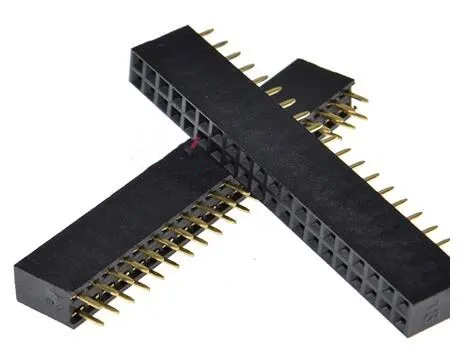 2X20 PIN Double Row Straight FEMALE HEADER 2.54MM PITCH