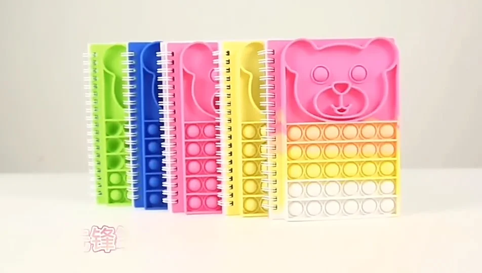 Cheap Bulk Pop It Notebook Silicone Pop Fidget Spiral Pop It Note Book ...