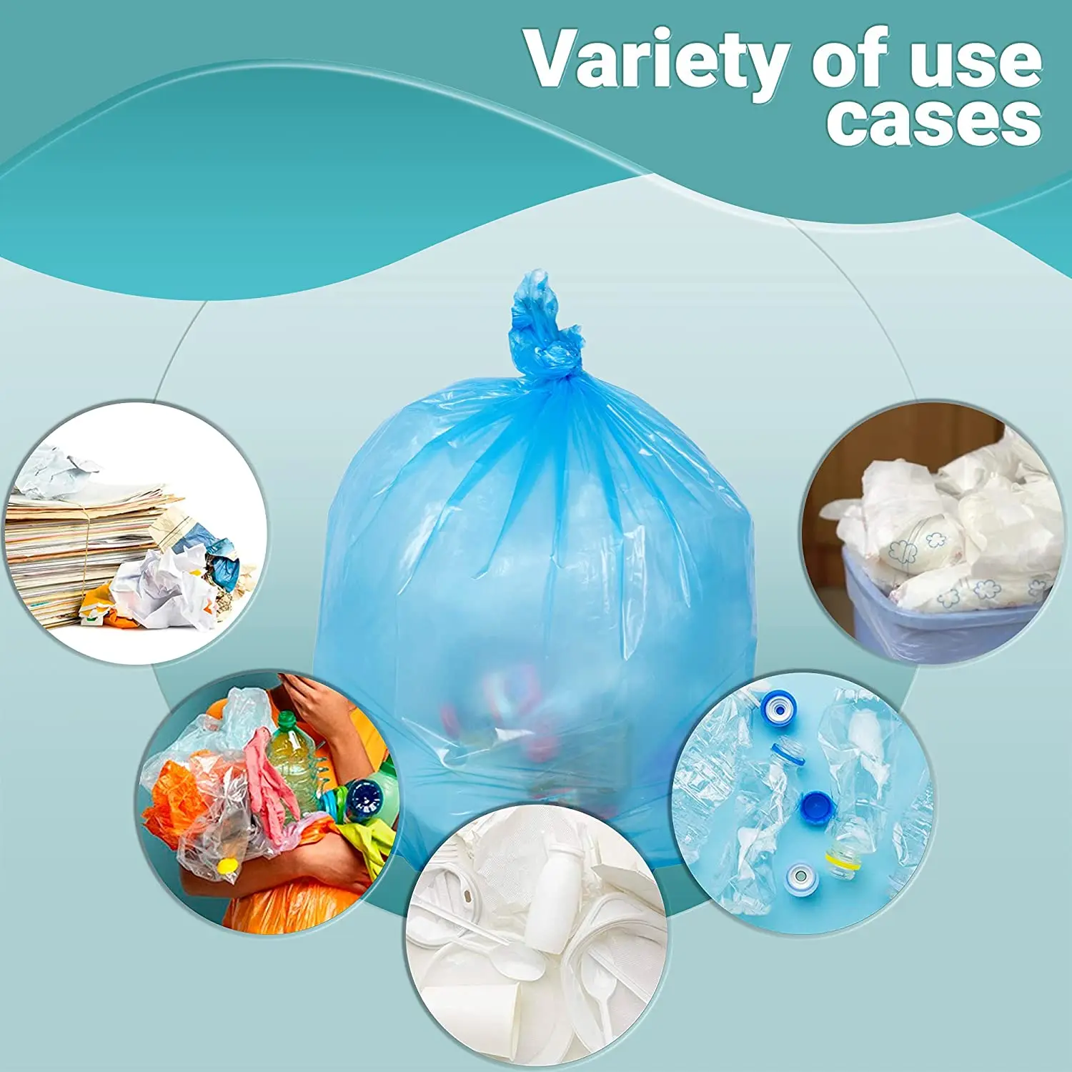 Custom Pla Pbat Corn Starch Biodegradable Degradable Compostable Rubbish Garbage Trash Bag On ...