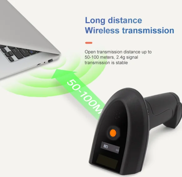 V8 Faster Scanning 2d Wireless Qr Code Scanner With Ai Voice Oled ...