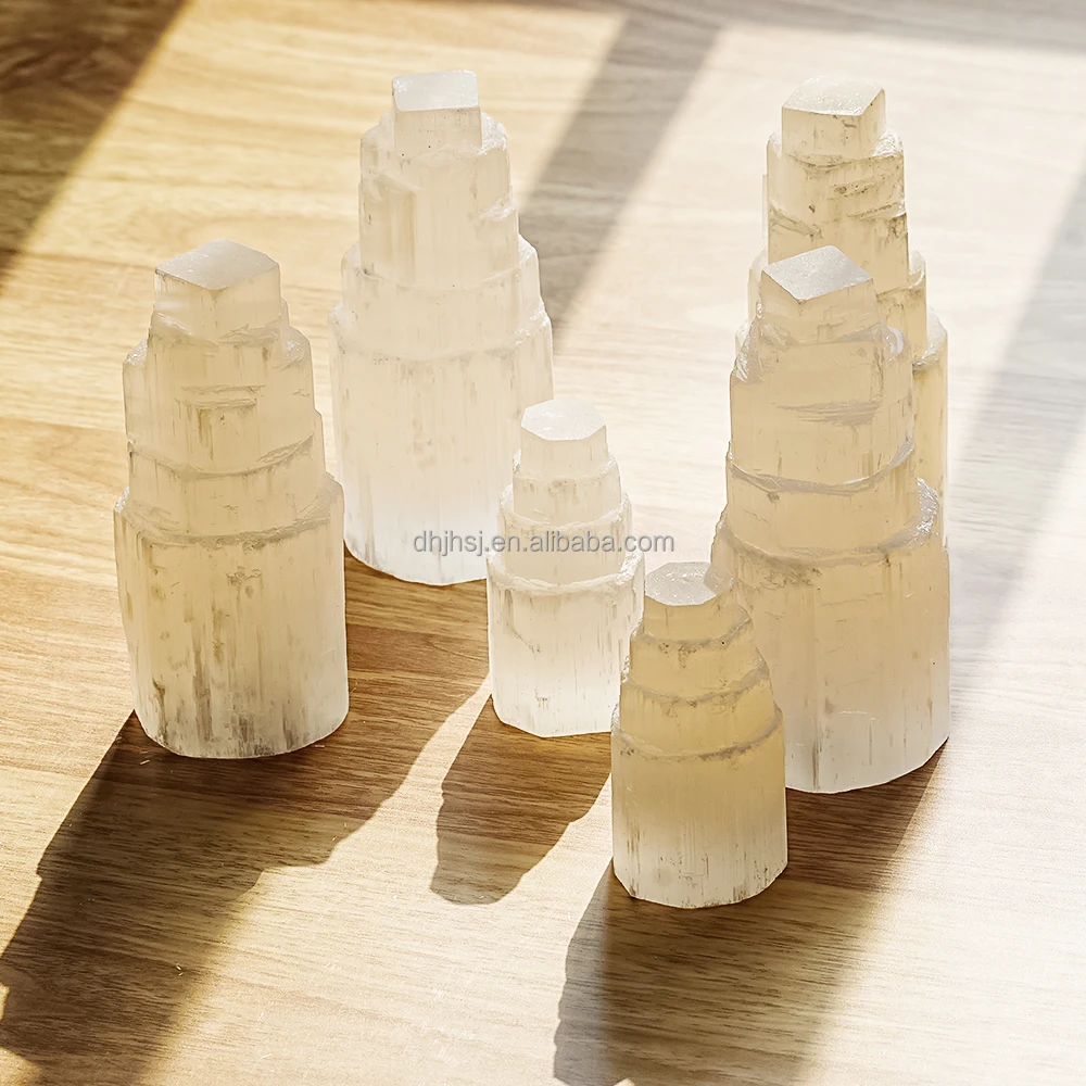 Selenite Crystal Tower High Energy Selenita Satin Spar Natural Crystal ...