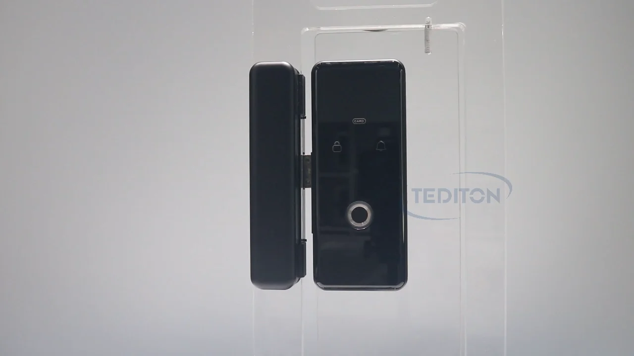 Tediton Tuya App New Upgrade Digital Biometric Rfid Card Fingerprint Password Smart Glass Door ...