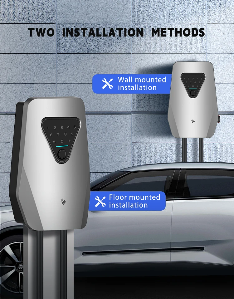 Electric Vehicle Ev Charger 32a 240v Enabled Evse J1772 Level 2 Ev Charging Station 7kw Smart Ac ...