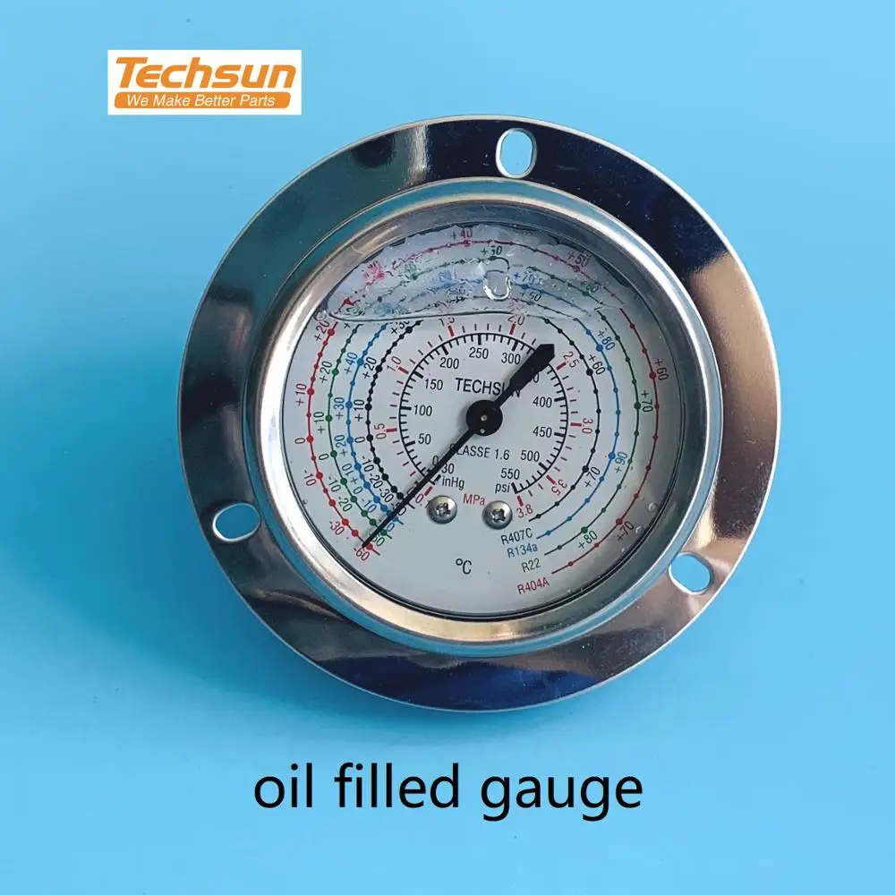 Alibaba.com: Oil Filled Gauge with Flange Universal for R22, R134A ...