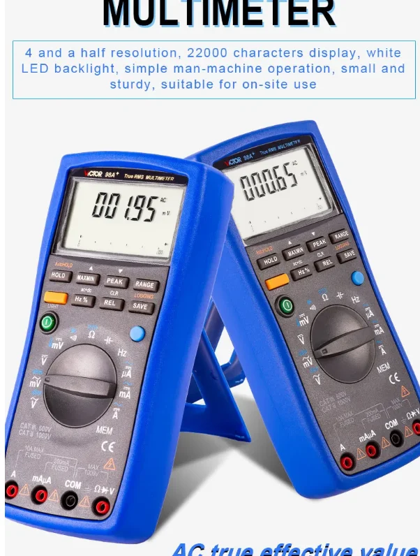 Victor 98a+ Digital Multimeter 22000 Words Accuracy Of 0.05% With Ac Hz ...