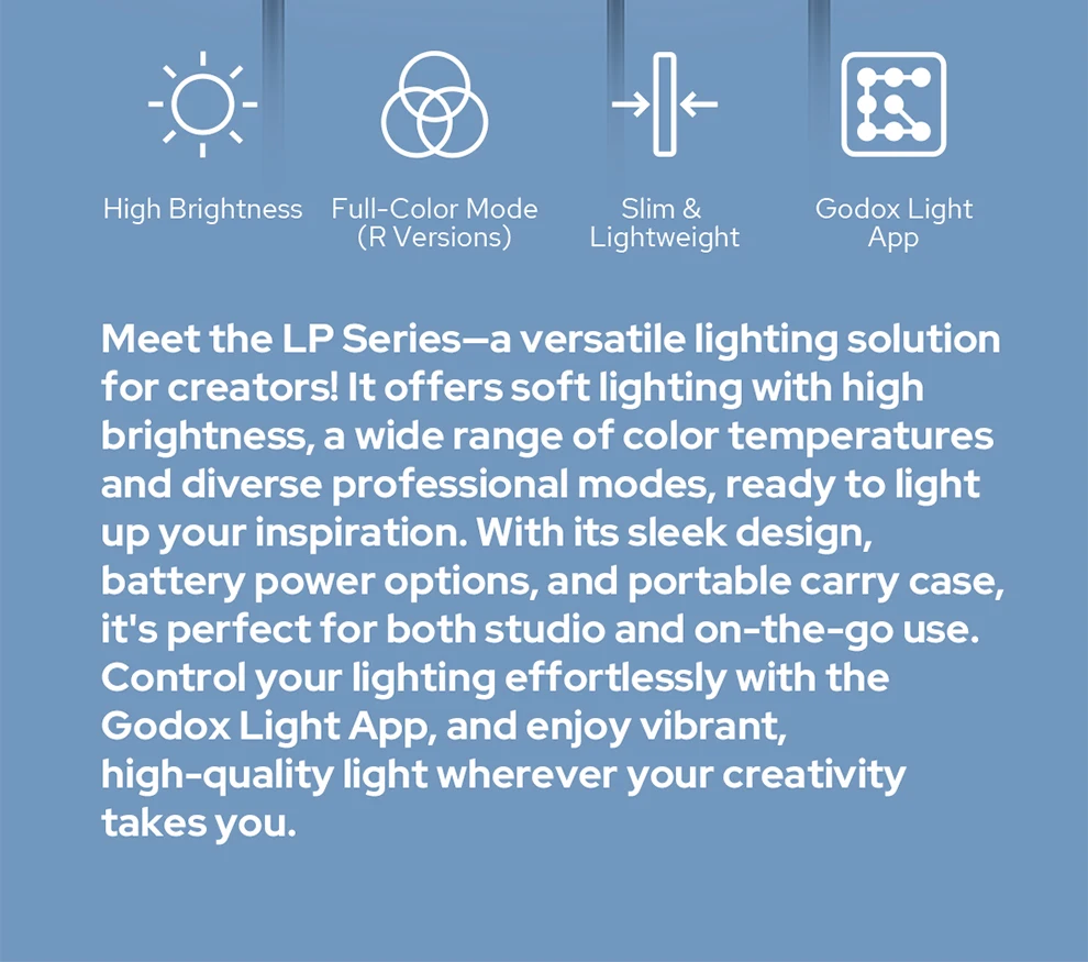 Godox LITEMONS LED Light Panels - High Brightness Fill Lights