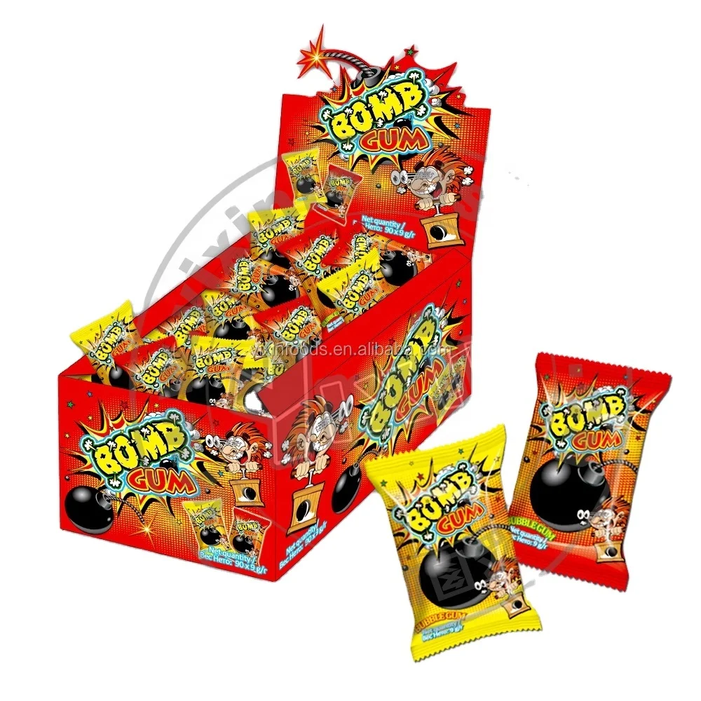 Center Filled Sour Powder Bomb Candy Chewing Gum Balls Manufacturer ...