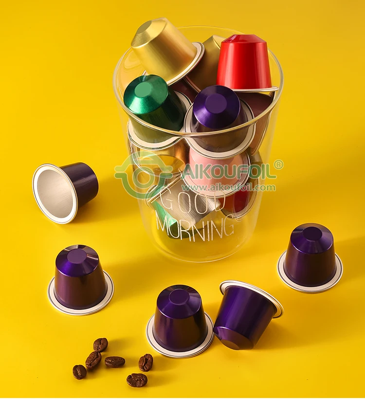 Customized Colorful Reusable Coffee Capsules with Lid for Nespresso ...