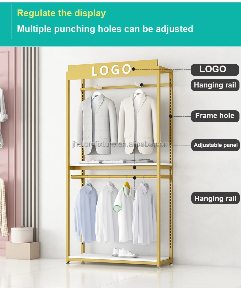 Customized Logo Stainless Steel Display Shelves for Store