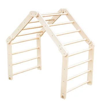 Montessori Foldable Climber Wooden Kids Climber Rack Outdoor Toys Play ...