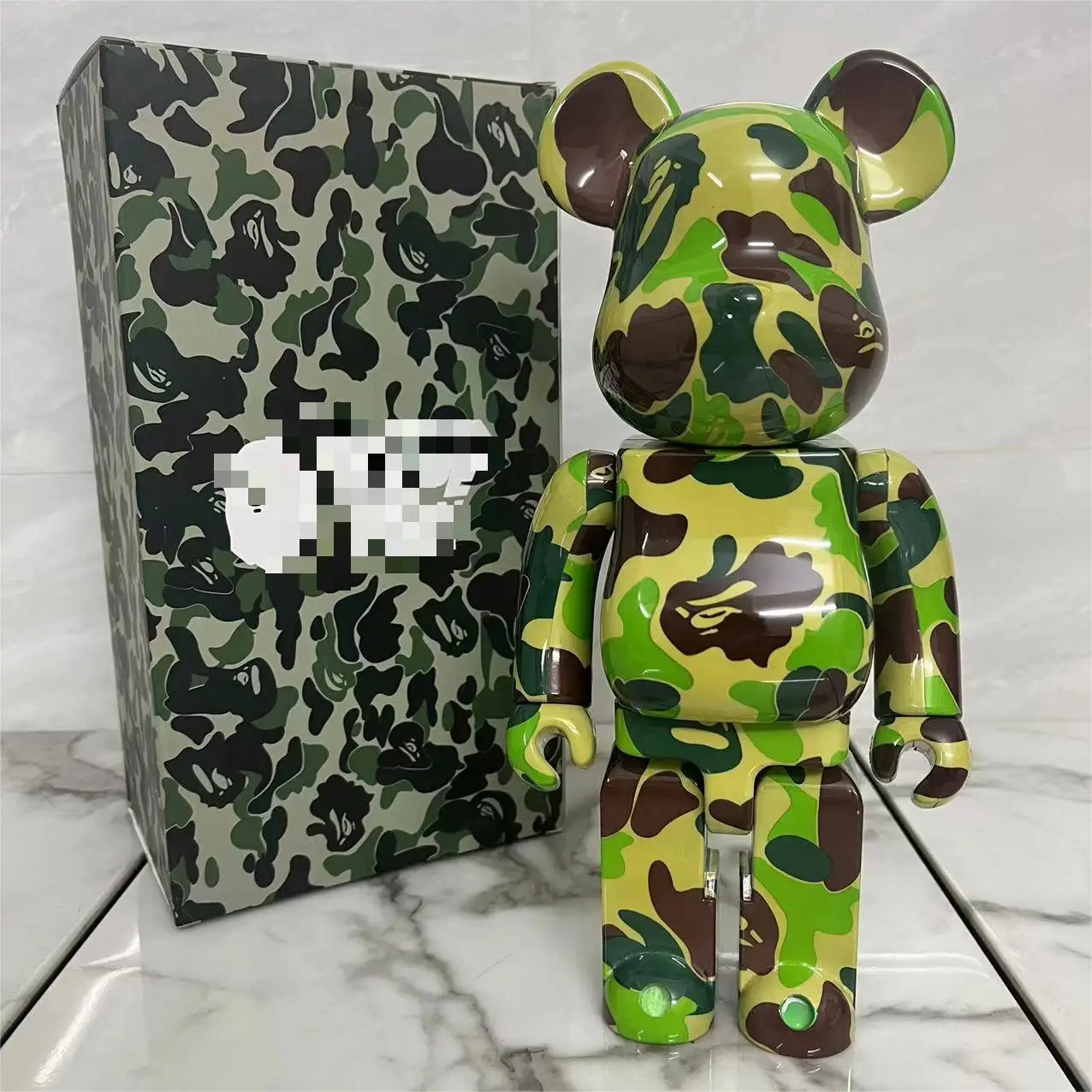 28cm Bearbrick 400% Camouflage Shark Bape The Joints Rattle Companion ...