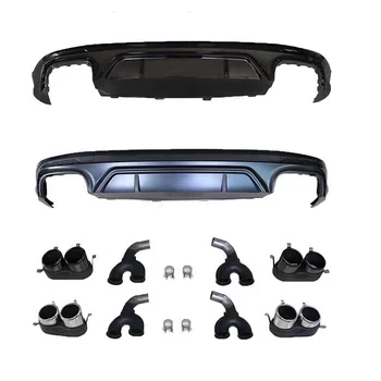 For Audi Q5 Fy Pre-facelift Sq5 Look Rear Diffuser With Exhaust Tips ...