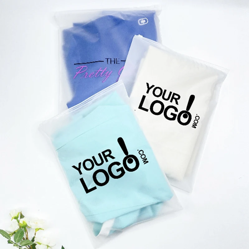 T Shirt Clothes Packaging Slider Ziplock Bag Custom Zipper Zip Lock Bag ...