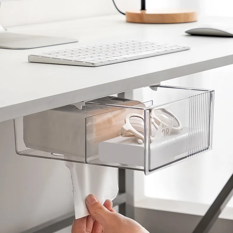 Modern Design under Desk Table Drawer Organizer - Slide Out Desk Drawer